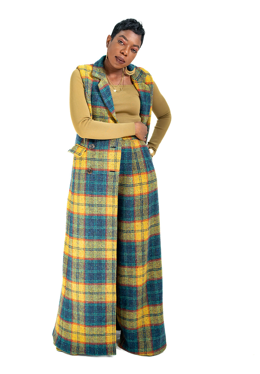 GOLD PLAID TROUSER – Elaine & George